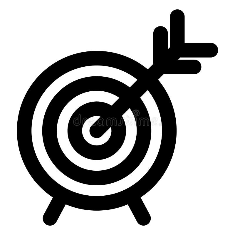 Aim, Bullseye Bold Outline Vector Icon You Can Easily Modify Stock ...