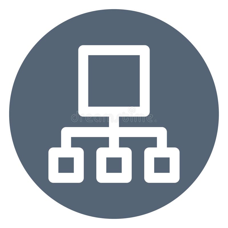 Flowchart, Network, Bold Outline Vector Icon You Can Easily Modify ...