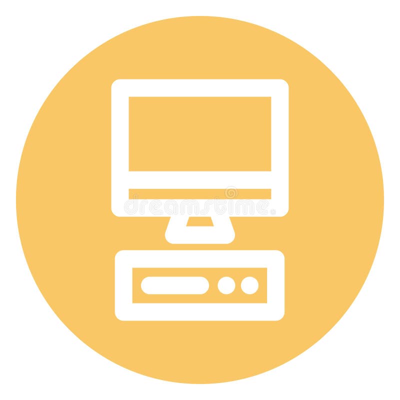 Computer, Computer Hardware Bold Outline Vector Icon You Can Easily ...