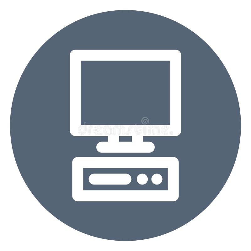 Computer, Computer Hardware Bold Outline Vector Icon You Can Easily ...