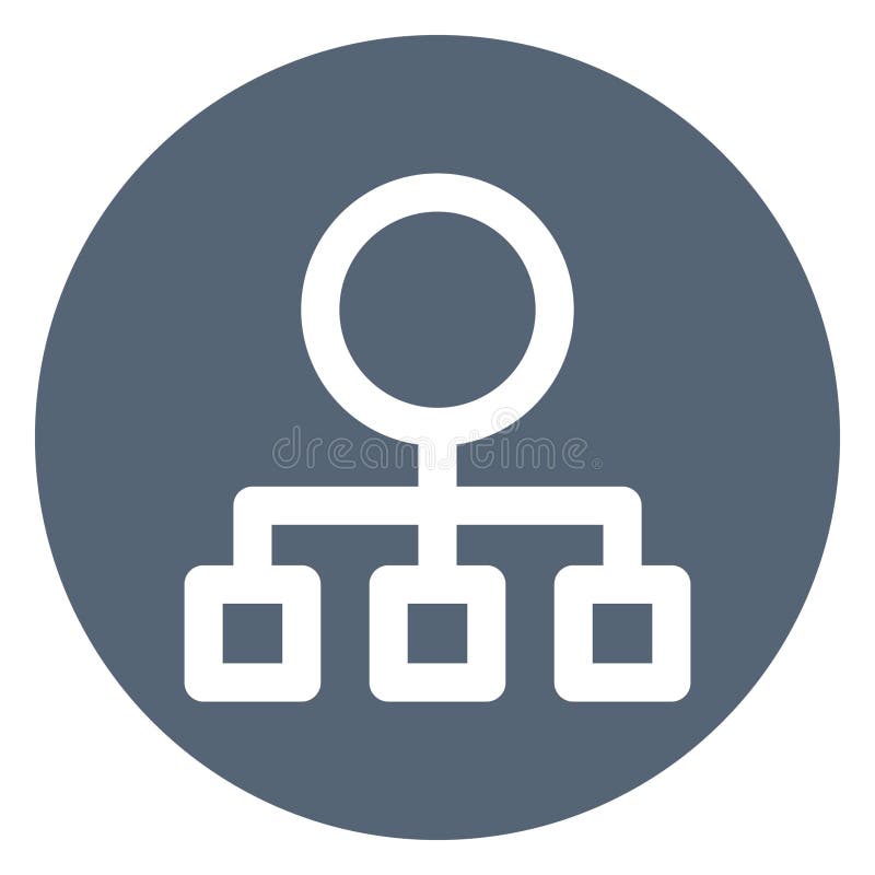 Flowchart, Network Bold Outline Vector Icon You Can Easily Modify Stock ...