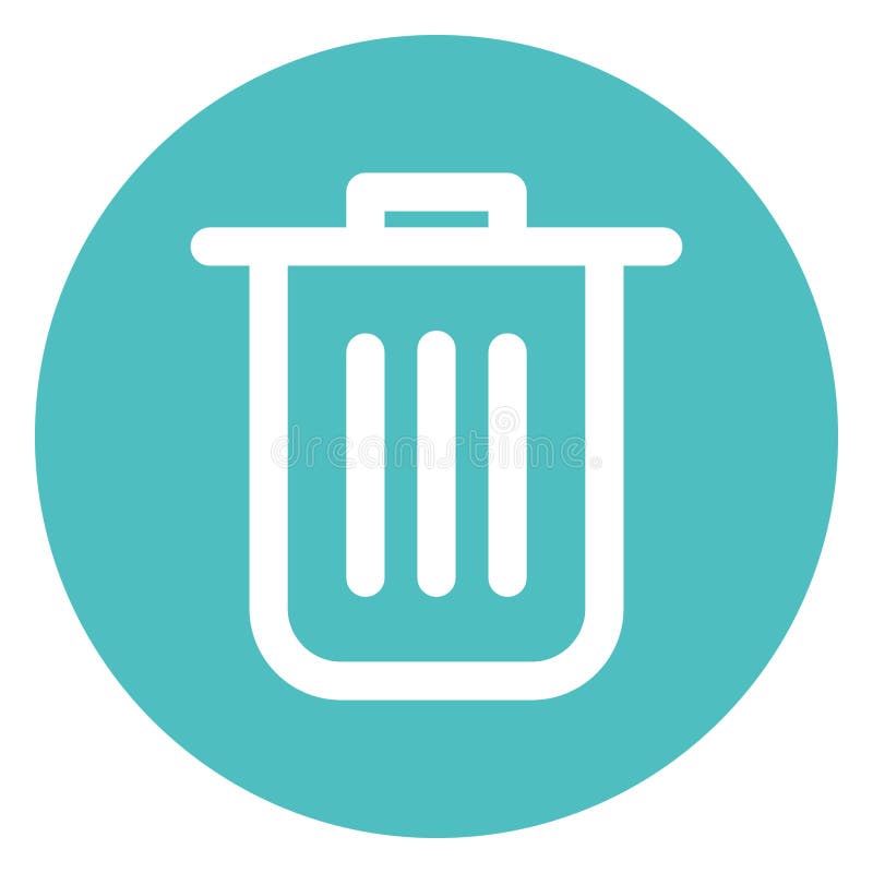 Delete, Dustbin Bold Outline Vector Icon You Can Easily Modify Stock ...