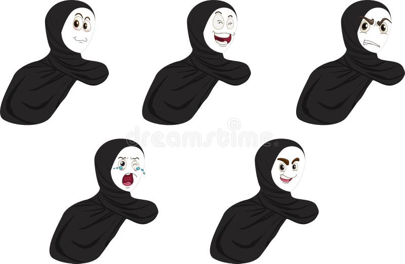 Basic RGB.set of Facial Expressions 6 Stock Vector - Illustration of ...