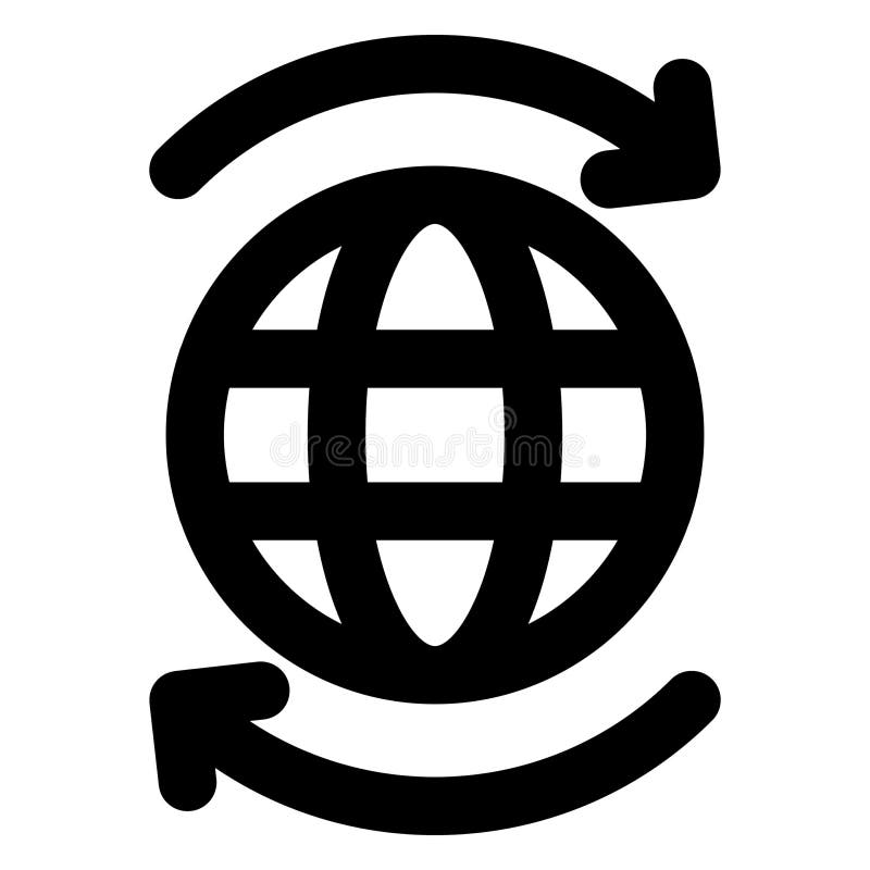 Around the World, Digital World, Bold Outline Vector Icon You Can ...