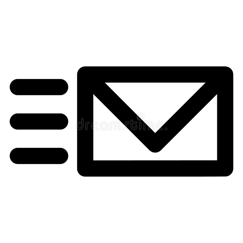 Email, Envelope Bold Outline Vector Icon You Can Easily Modify Stock ...