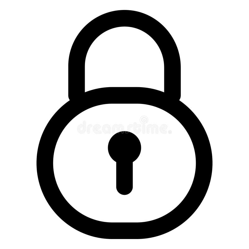 Lock Outline and Filled Isolated Vector Icon that Can Be Easily Edited ... Lock Outline and Filled Isolated Vector Icon that Can Be Easily Edited ...