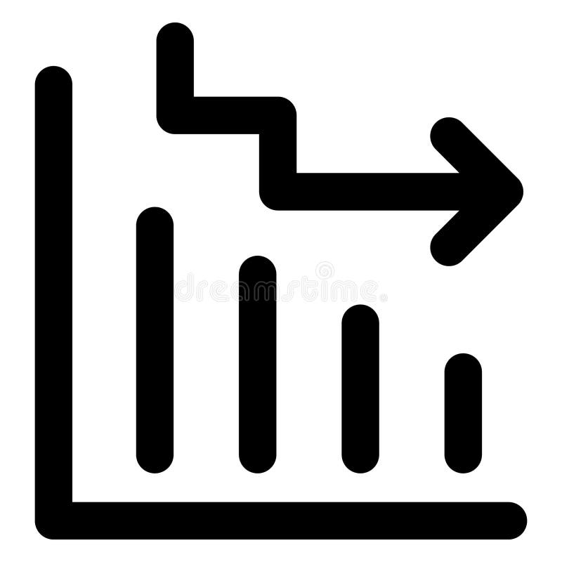 Analytics, Decreasing Bold Outline Vector Icon You Can Easily Modify ...