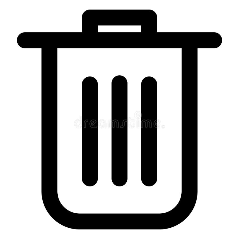 Delete, Dustbin Bold Outline Vector Icon You Can Easily Modify Delete ...