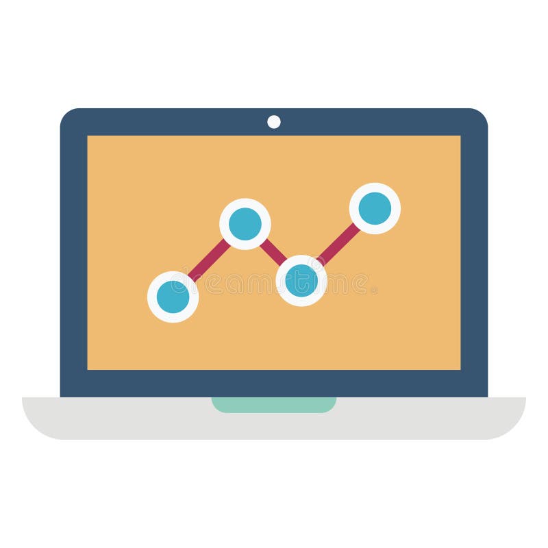 Seo Graph, Line Graph Color Vector Icon Which Can Easily Modify or Edit ...