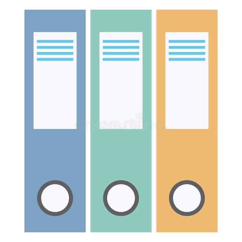 File Folders Color Vector Icon Which Can Easily Modify or Edit Stock ...