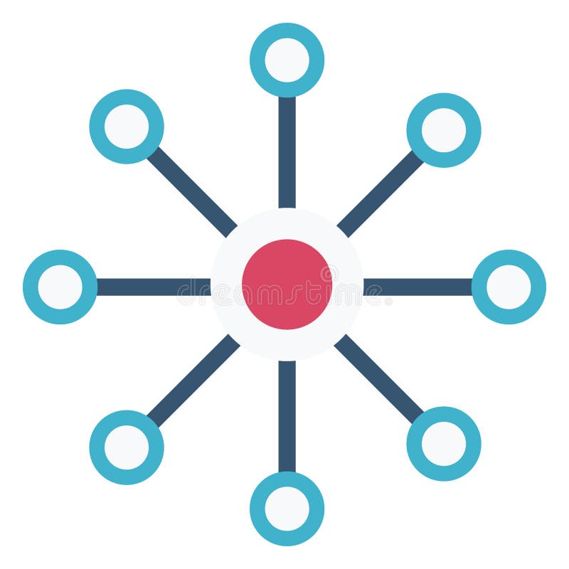 Networking Color Vector Icon Which Can Easily Modify or Edit Stock ...
