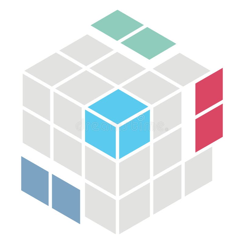 Rubikâ€™s Cube Color Vector Icon Which Can Easily Modify or Edit ...
