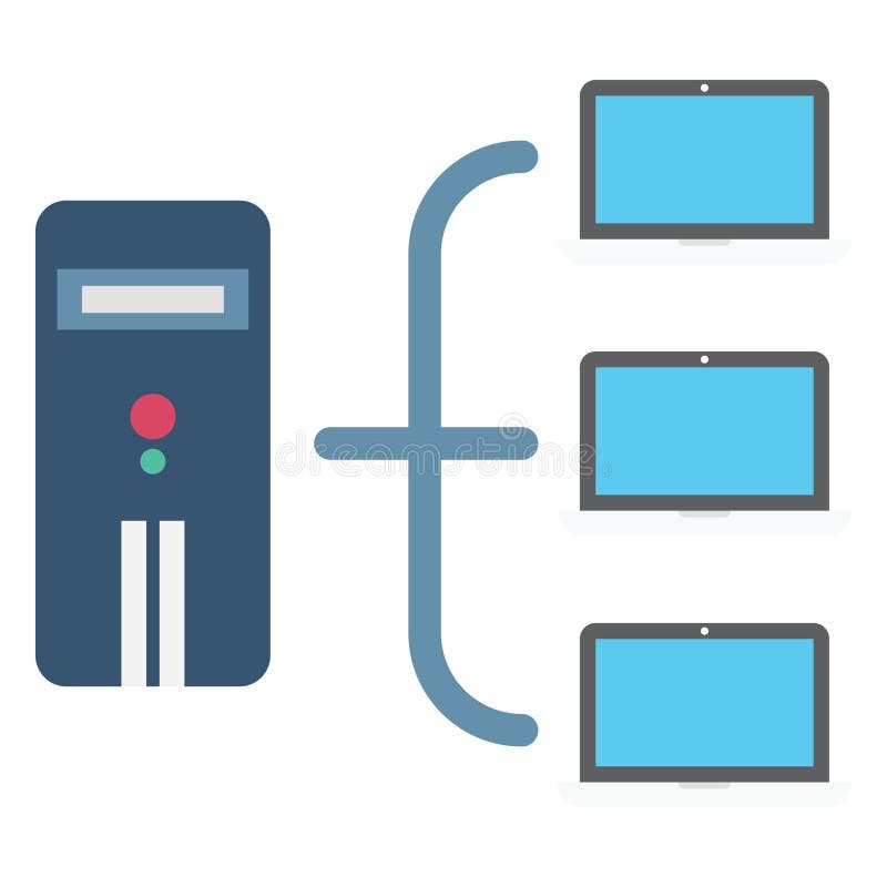 Network Server Color Vector Icon Which Can Easily Modify or Edit Stock ...