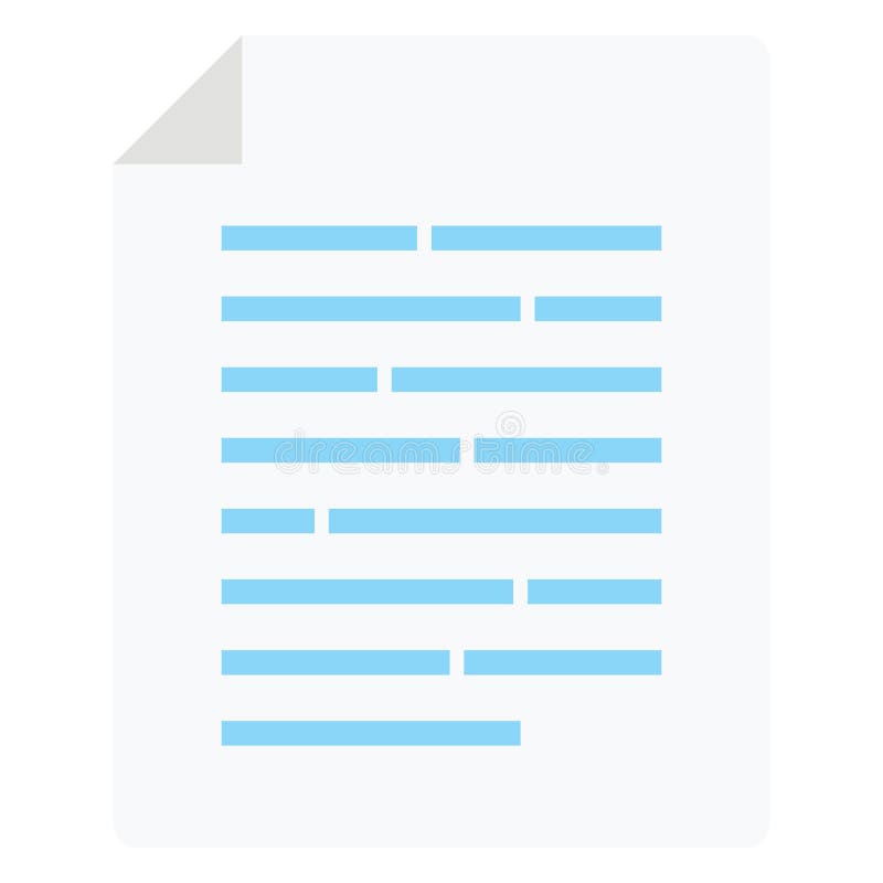 Text Document Color Vector Icon Which Can Easily Modify or Edit Stock ...