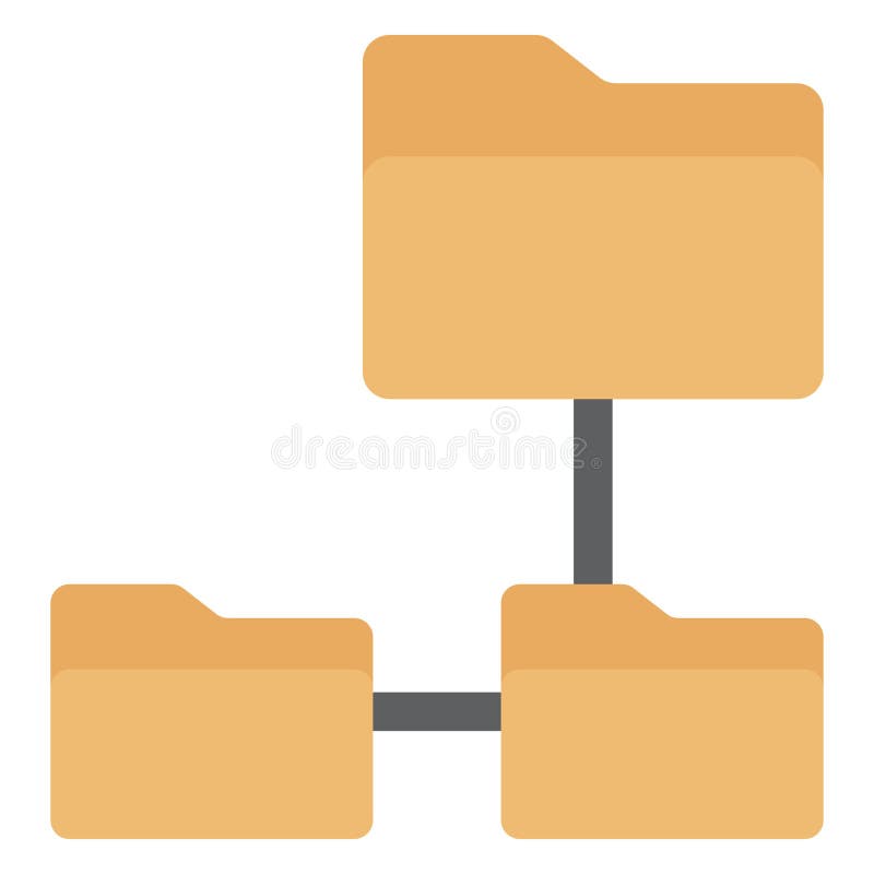 Folder Hierarchy Color Vector Icon Which Can Easily Modify or Edit ...
