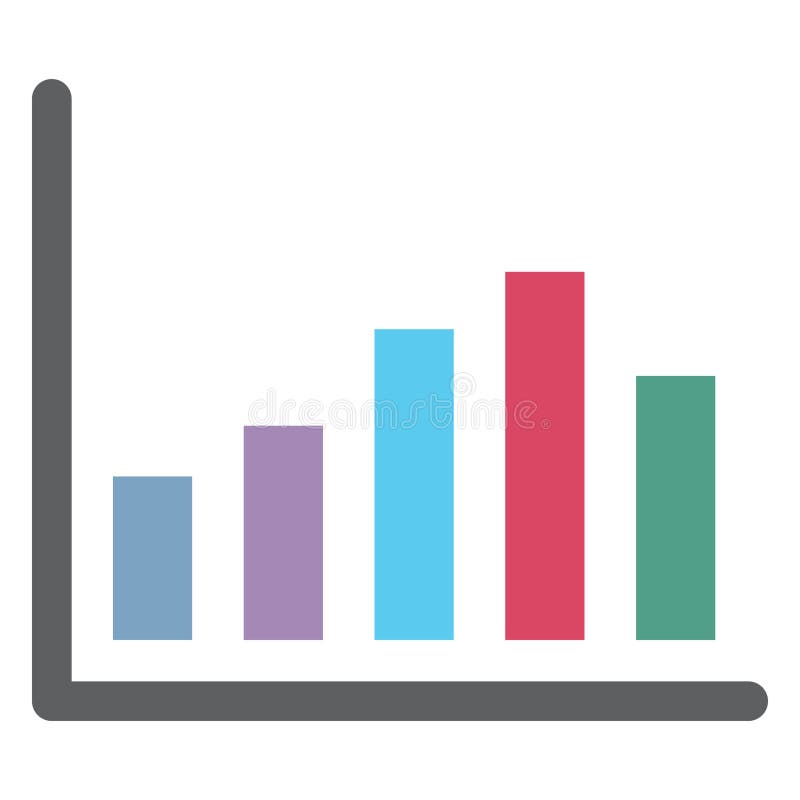 Bar Chart Color Vector Icon Which Can Easily Modify or Edit Stock ...