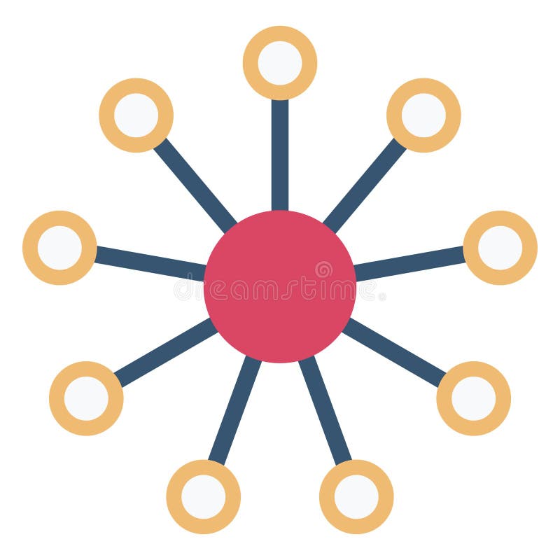 Networking Color Vector Icon Which Can Easily Modify or Edit Stock ...
