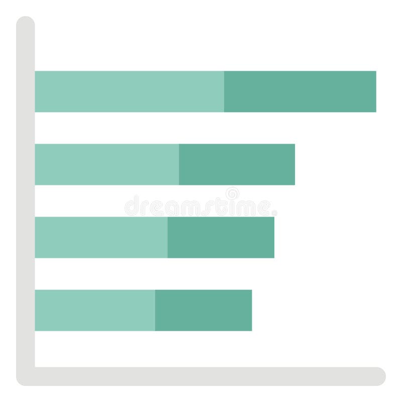 Horizontal Graph Color Vector Icon Which Can Easily Modify or Edit ...