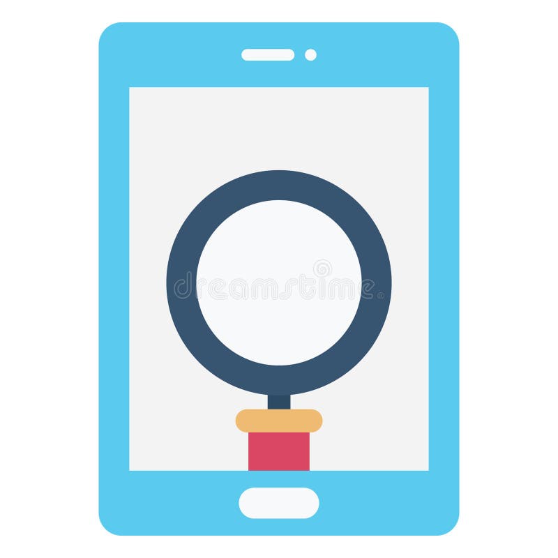Mobile Search Color Vector Icon Which Can Easily Modify or Edit Stock ...