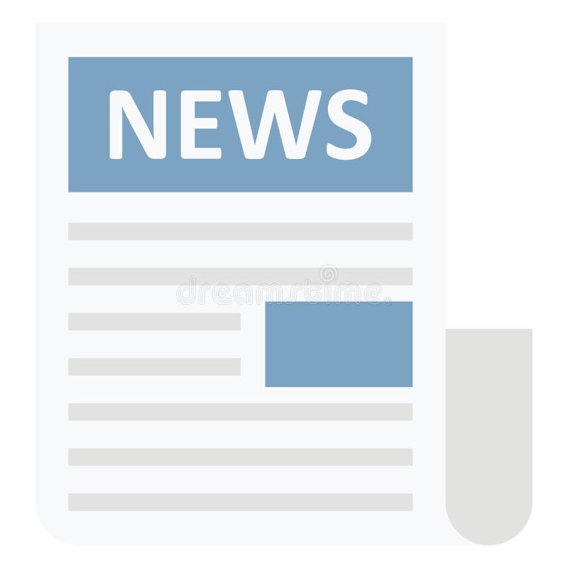 Newspaper Color Vector Icon Which Can Easily Modify or Edit Stock ...