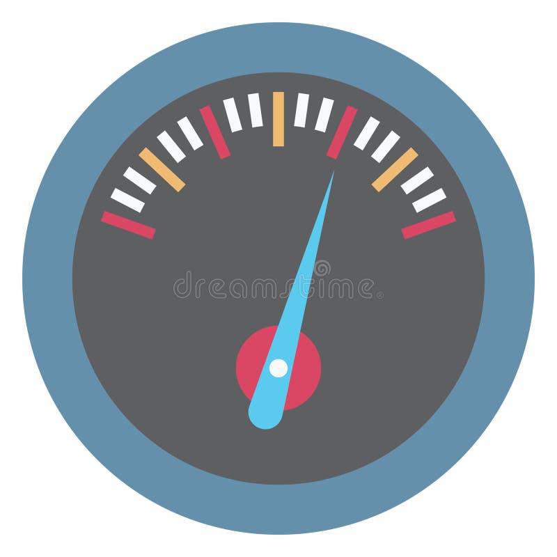 Speedometer Color Vector Icon Which Can Easily Modify or Edit Stock ...