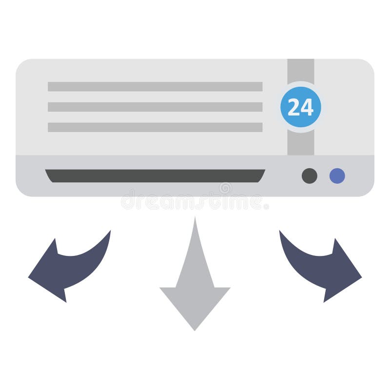 AC / Air Conditioner Color Icon / Relocation, Move To Other Place Stock ...
