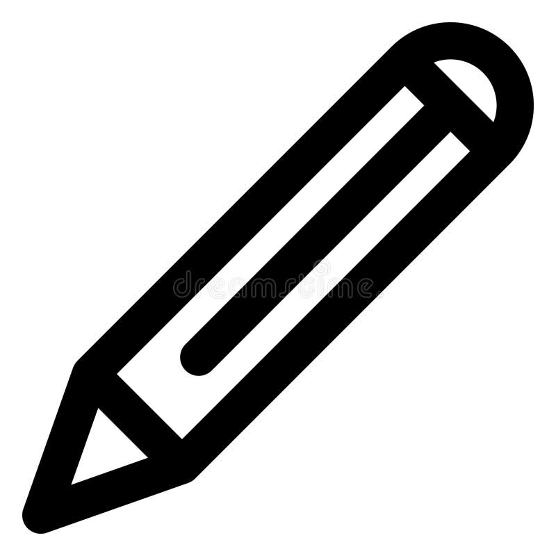 Draft Pencil, Drafting Bold Outline Vector Icon Which Can Easily ...