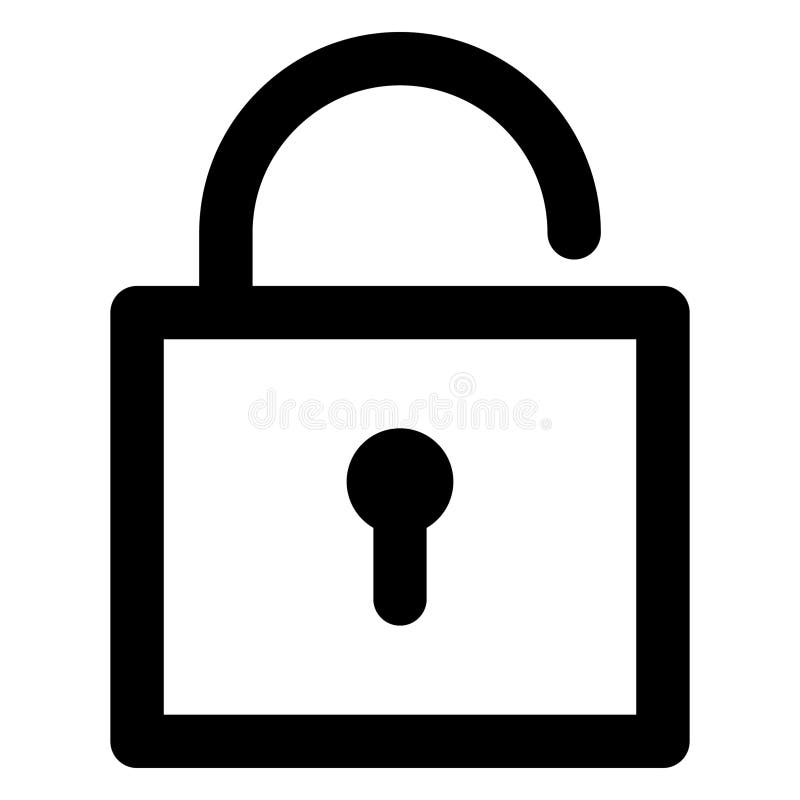Lock, Padlock Bold Outline Vector Icon Which Can Easily Modified or ...