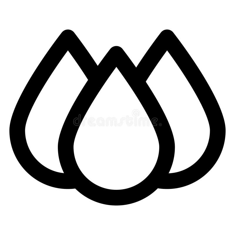 Color Drops, Drops Bold Outline Vector Icon Which Can Easily Modified ...