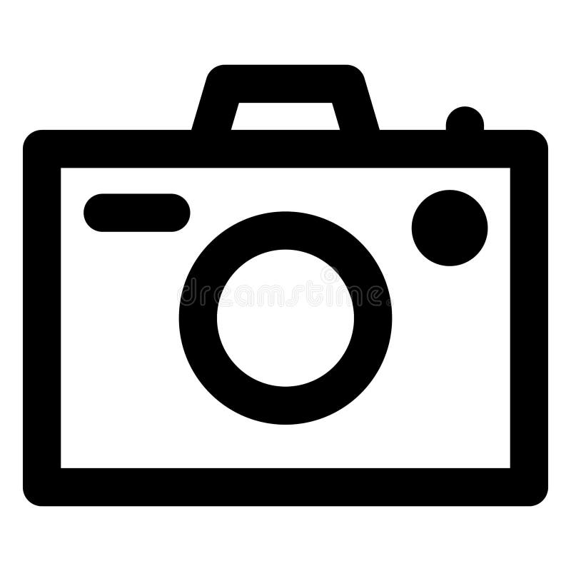 Camera, Digital Camera Bold Outline Vector Icon Which Can Easily ...