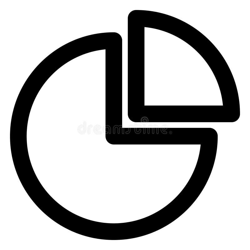 Circular Chart, Diagram Bold Outline Vector Icon Which Can Easily ...