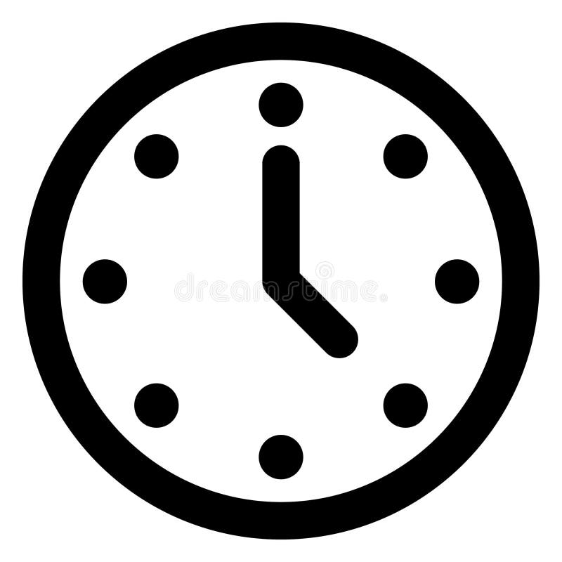 Clock, Time Bold Outline Vector Icon Which Can Easily Modified or ...