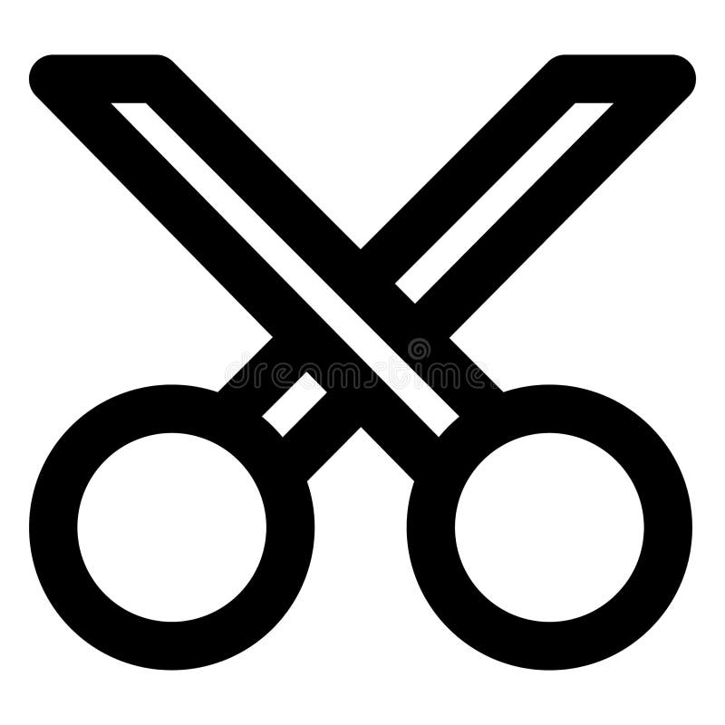 Cut, Cutting Tool Bold Outline Vector Icon Which Can Easily Modified or ...