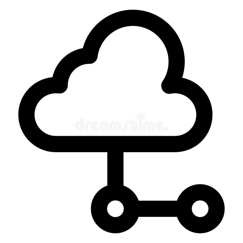 Cloud Computing, Cloud Transfer Bold Outline Vector Icon Which Can ...