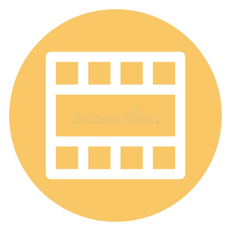 Camera Reel, Film Reel Bold Outline Vector Icon Which Can Easily ...