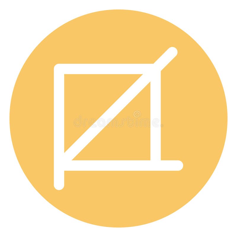 Crop, Crop Tool Bold Outline Vector Icon Which Can Easily Modified or ...