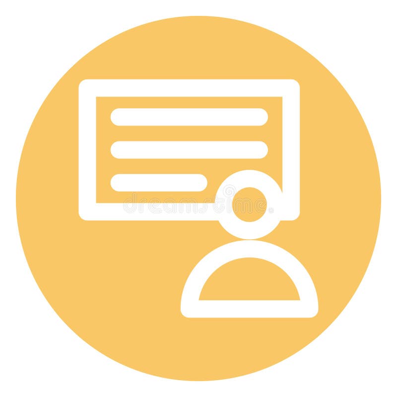 Instructor, Professor Bold Outline Vector Icon Which Can Easily ...