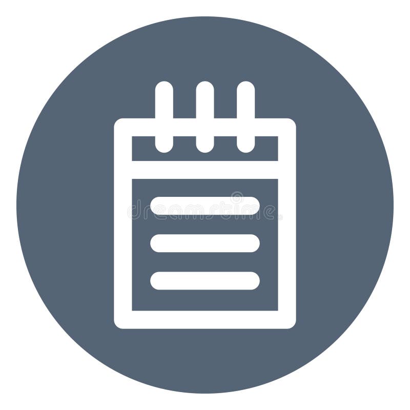 Jotter, Memo Book Bold Outline Vector Icon Which Can Easily Modified or ...