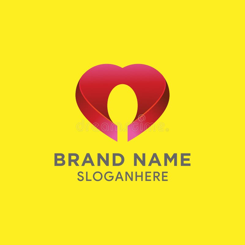 Colorful Heart Logo Negative Space Spoon Logo Design Vector Stock ...