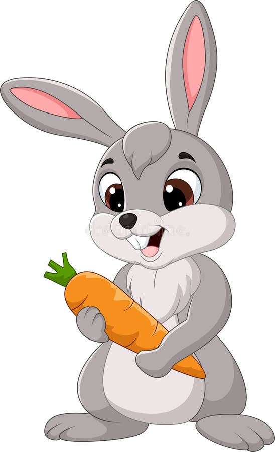Cartoon Rabbit Eating Carrot Stock Illustrations – 459 Cartoon Rabbit ...