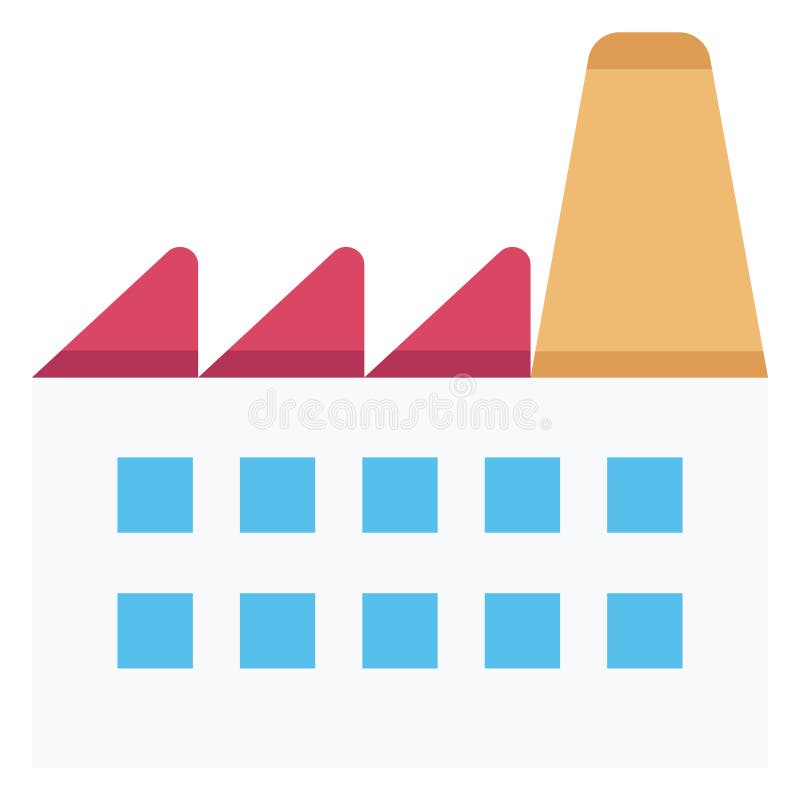 Factory Color Vector Icon Which Can Easily Modify or Edit Stock Vector ...