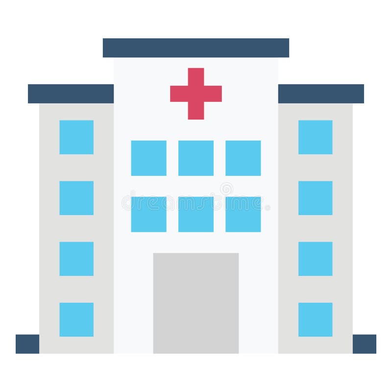 Hospital Color Vector Icon Which Can Easily Modify or Edit Editorial ...