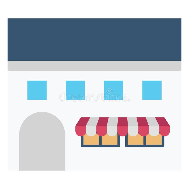 Marketplace Color Vector Icon Which Can Easily Modify or Edit Stock ...