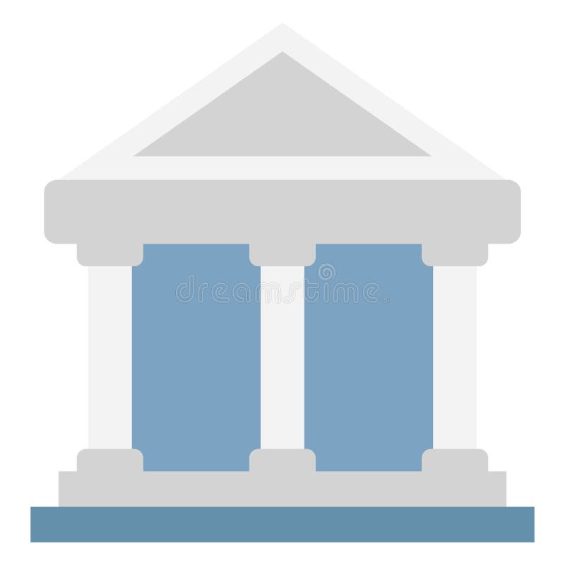 Court Building Color Vector Icon Which Can Easily Modify or Edit Stock ...