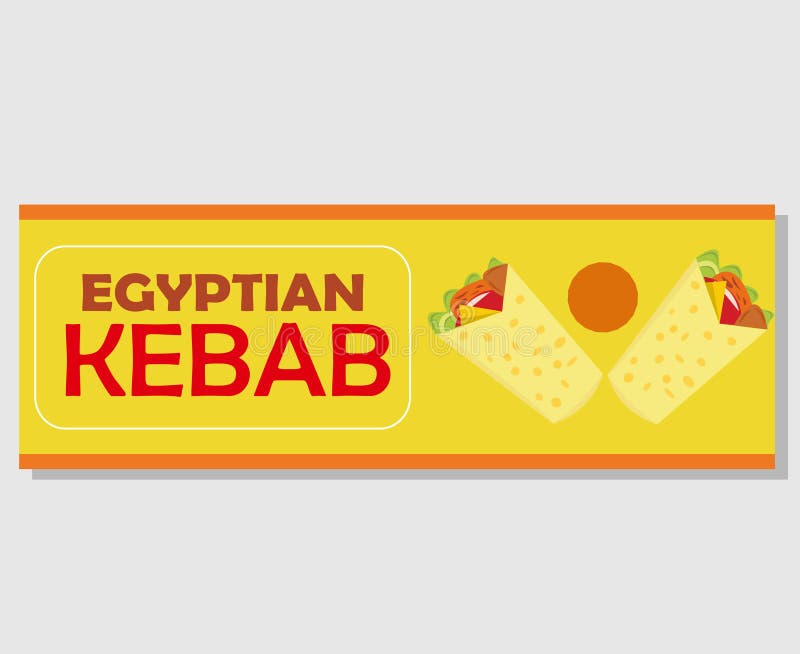 Kebab banner design stock vector. Illustration of roasted - 174652926