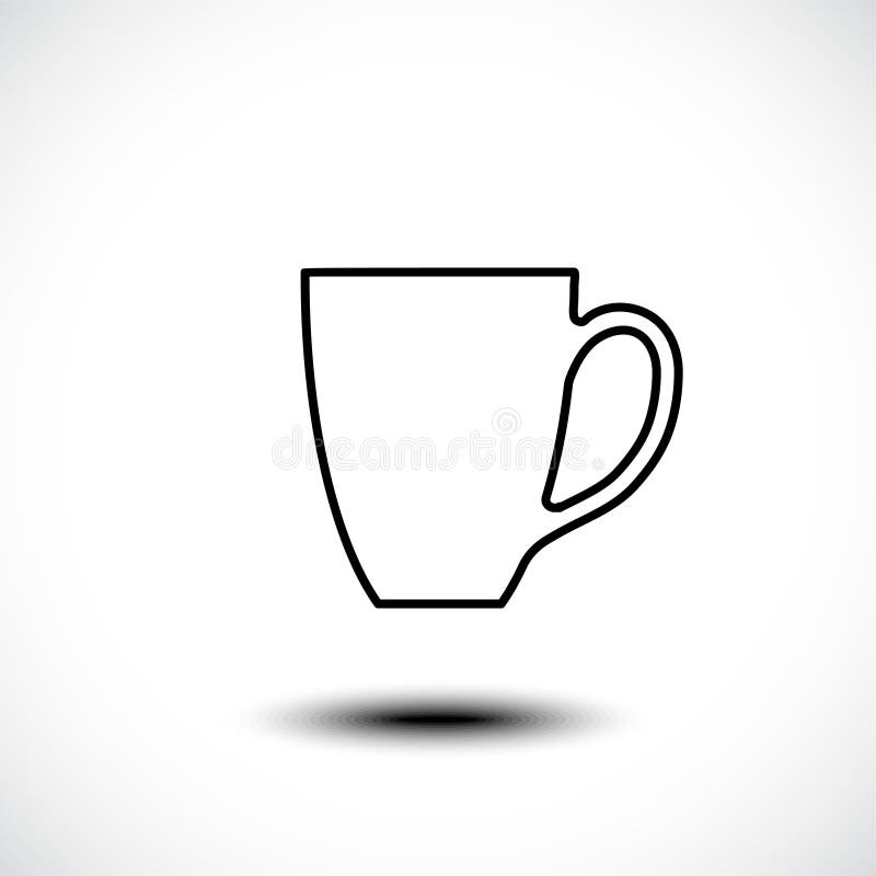 Mug line icon stock vector. Illustration of restaurant - 174673891