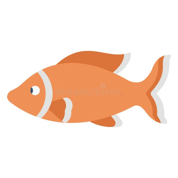 Fish, Wheel Color Vector Icon Which Can Be Easily Modified or Edited ...
