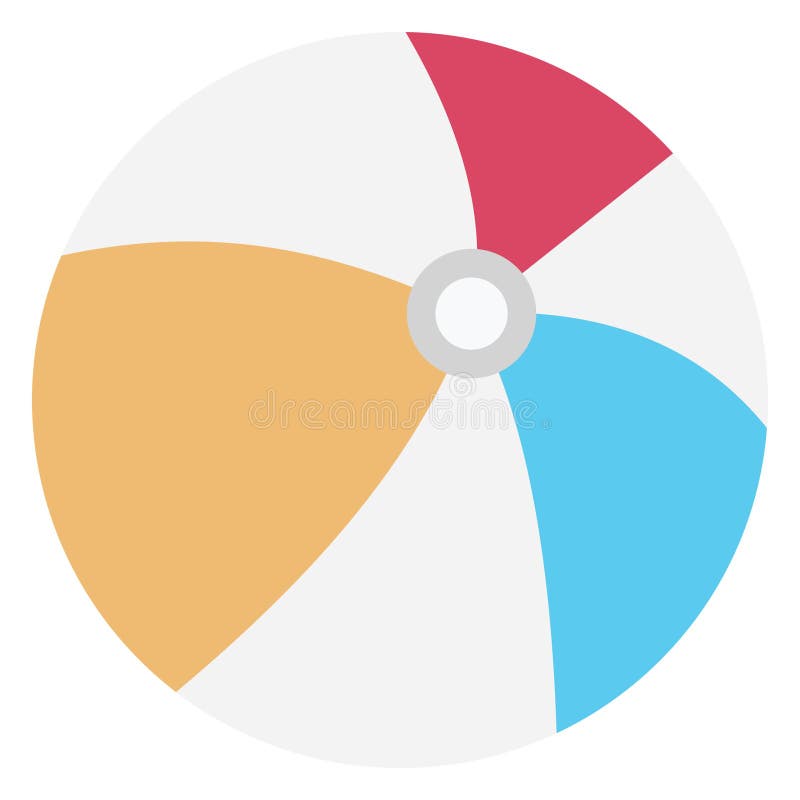 Ball, Beach Ball Color Vector Icon Which Can Be Easily Modified or ...
