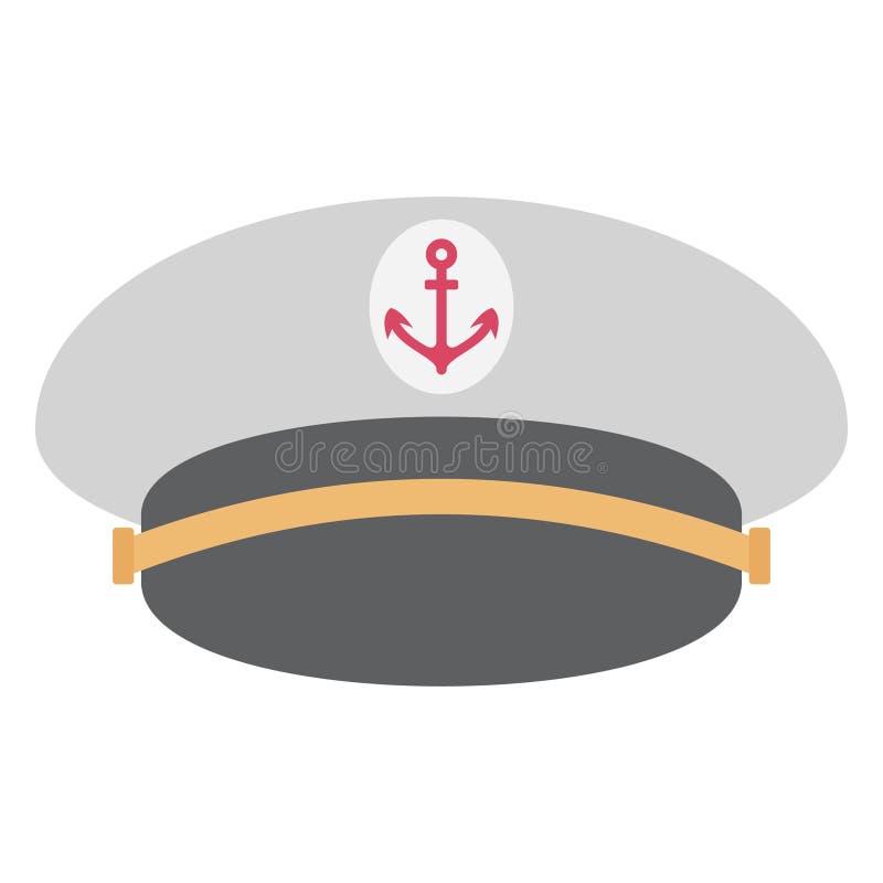 Captain Cap, Navy Captain Hat Color Vector Icon Which Can Be Easily ...