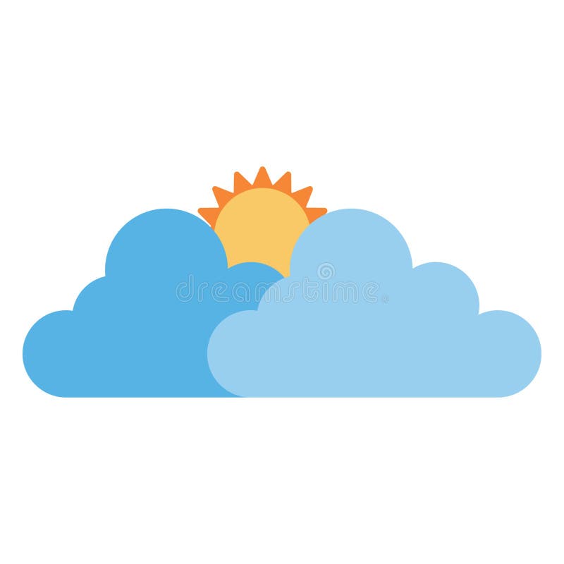 Pleasant Weather, Sun Cloud Color Vector Icon Which Can Be Easily ...